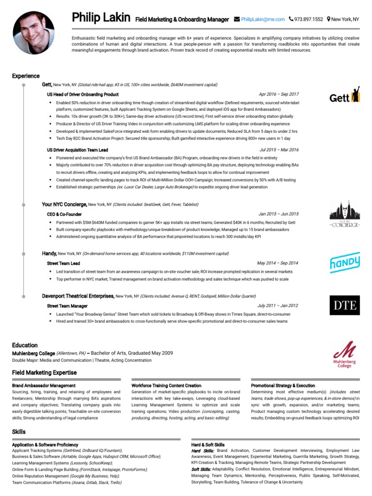 Philip Lakin - Resume | PDF | Mobile App | Brand
