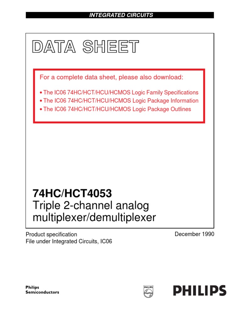 74HC4053 | PDF | Electronic Circuits | Electrical Engineering