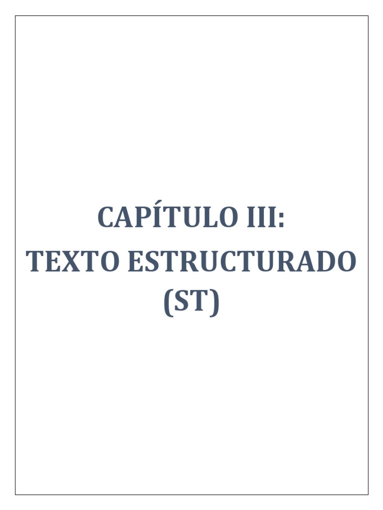 Capítulo 3 - Texto Estructurado | PDF | Lenguaje de programación | Tipo ...