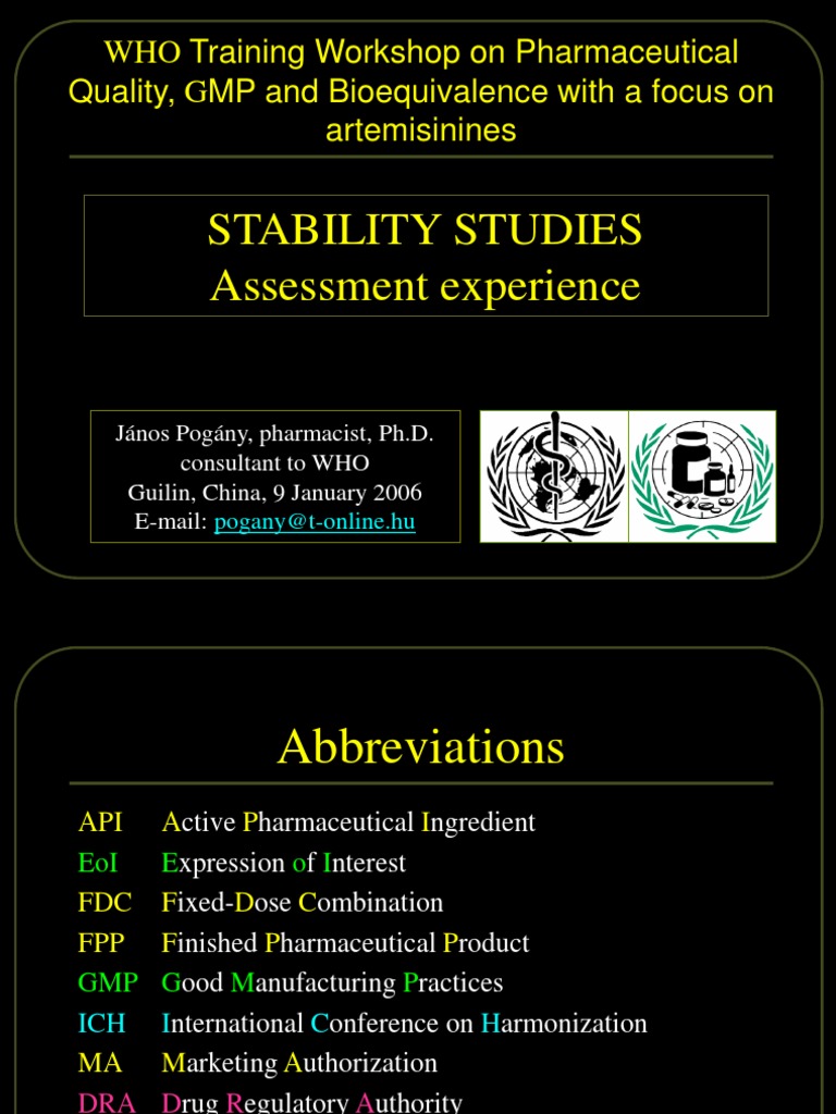 Stability Studies for APIs Overview | PDF | Regression Analysis | Shelf ...