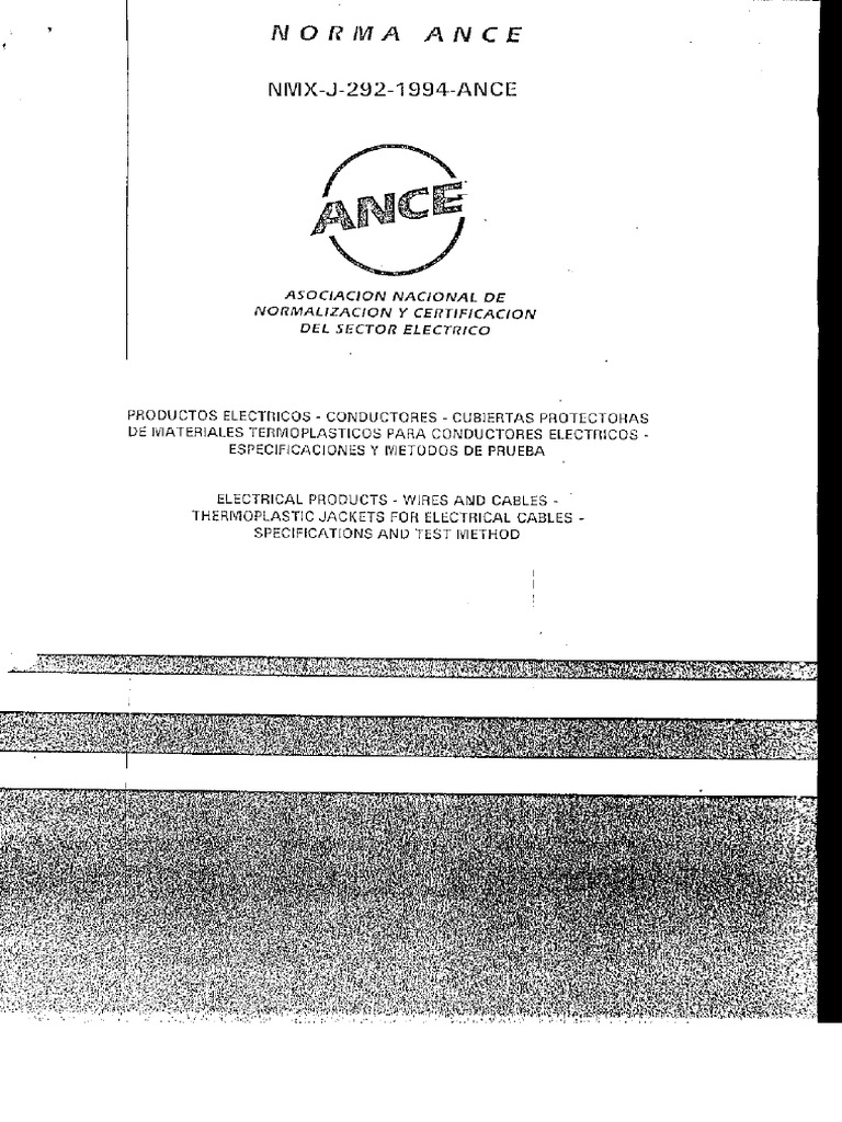 NMX J 292-1994-Ance PDF | PDF