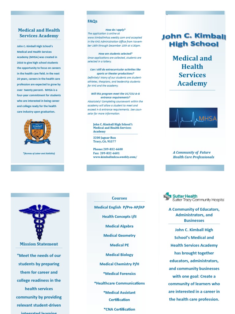 Mhsa Brochure | PDF | Health Care | Further Education