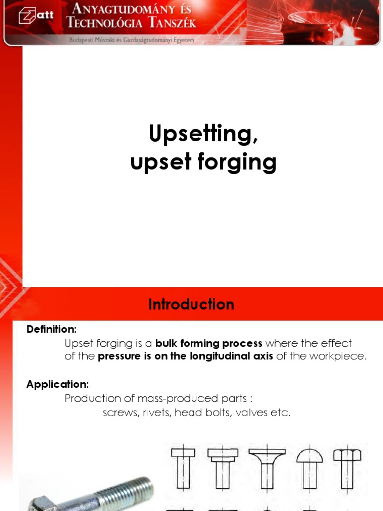 06 Upsetting | PDF | Forging | Screw
