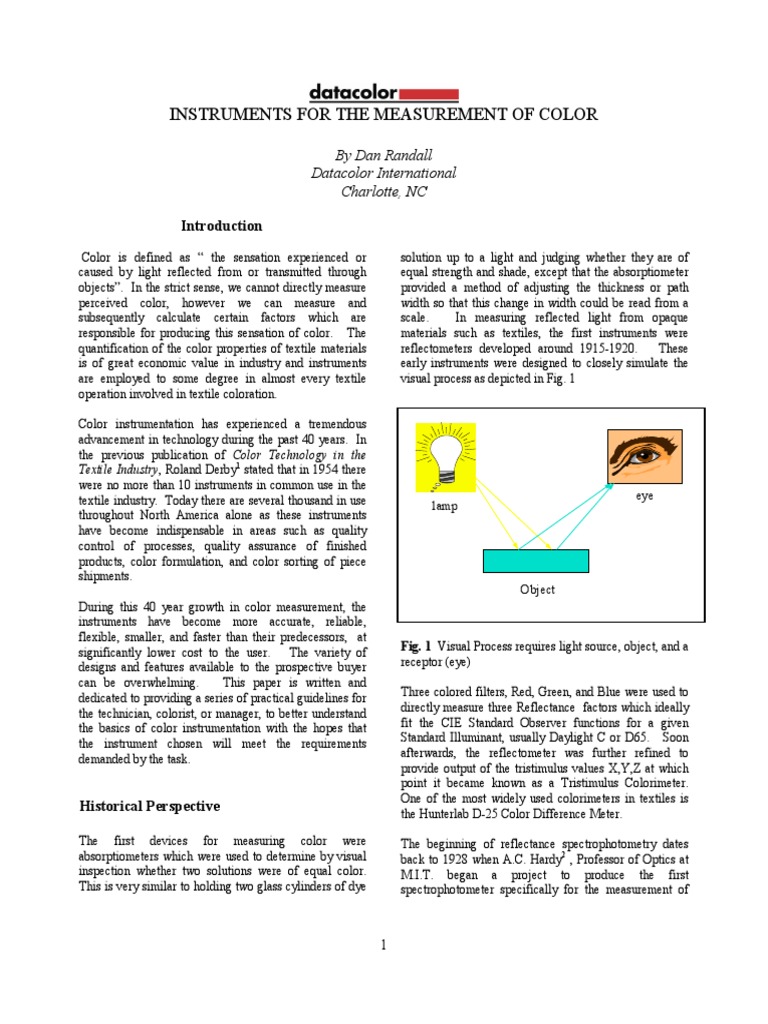 Instruments For Color Measurement PDF | PDF | Spectrophotometry ...