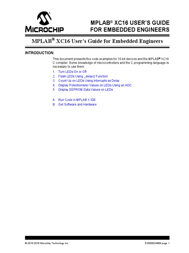 Mplab Xc16 User'S Guide For Embedded Engineers Mplab XC16 User's Guide For Embedded Engineers ...