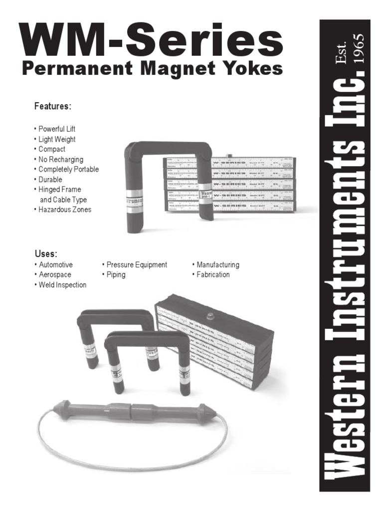 Permanent Magnet Yokes for Magnetic Particle Inspection: Introducing ...