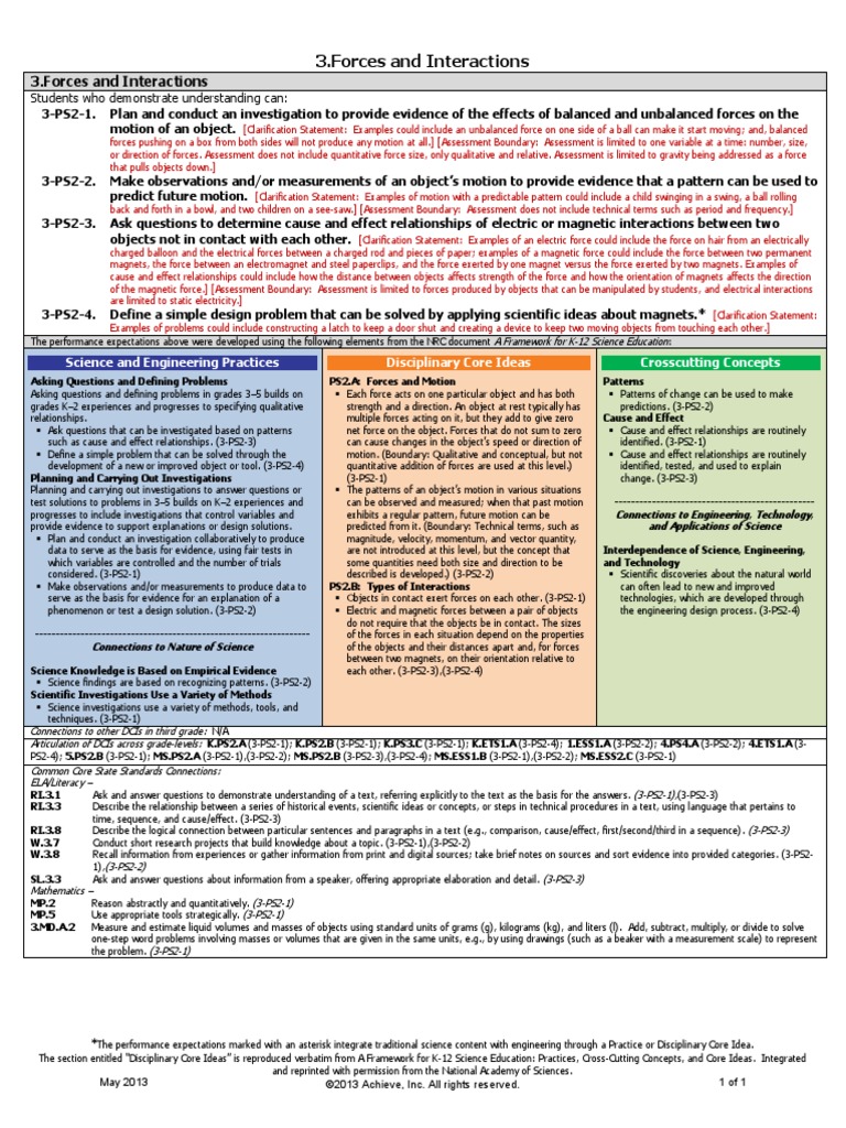 Ngss Standard | Download Free PDF | Force | Science