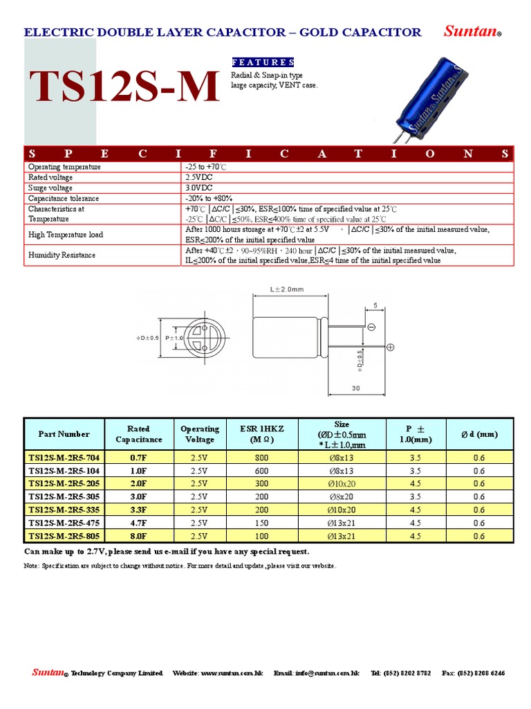 Datasheet PDF | PDF | Capacitor | Electronics