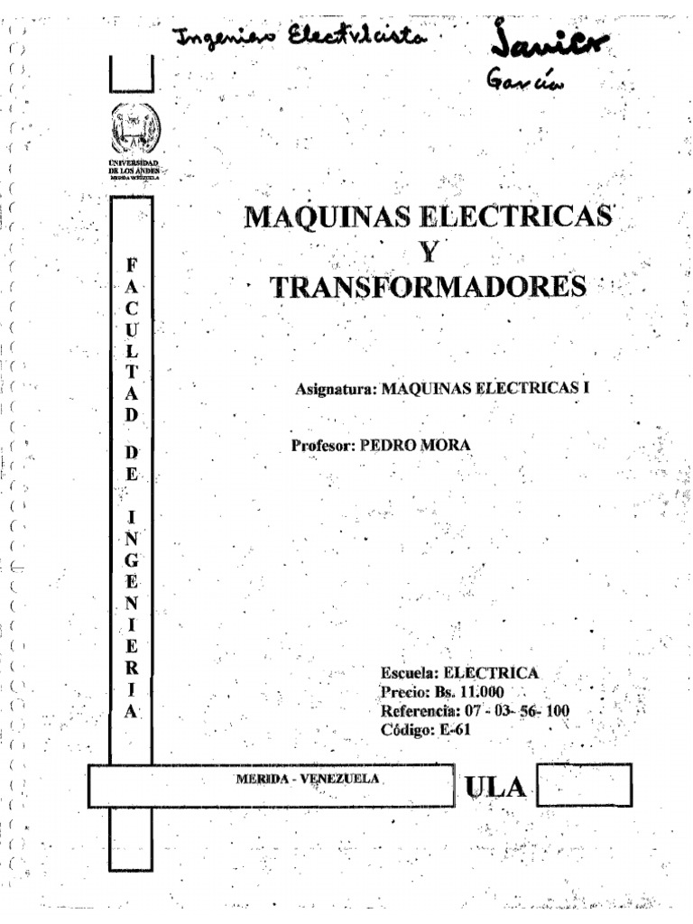 Maquinas Electricas y Transformadores I | PDF