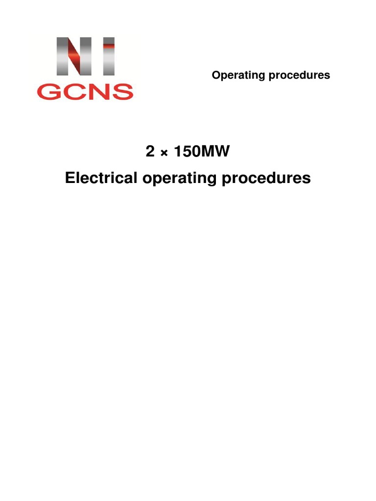 Electrical Operating Procedures | PDF | Switch | Transformer