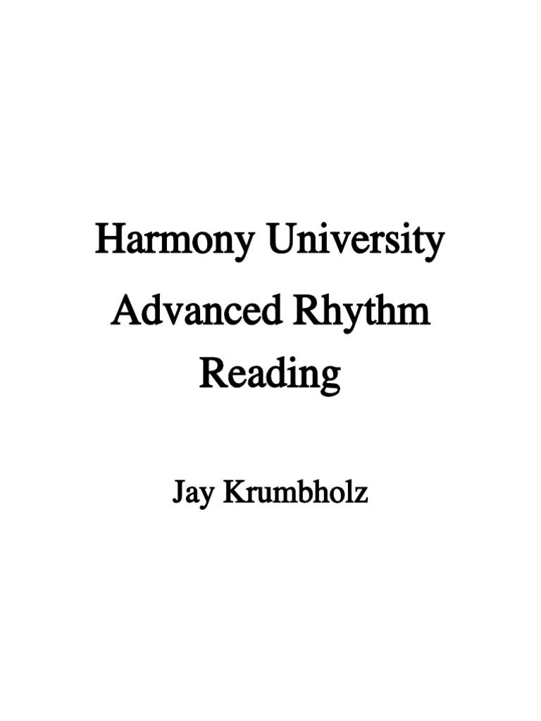 Advanced Rhythm Reading - Packet | PDF | Rhythm | Notation