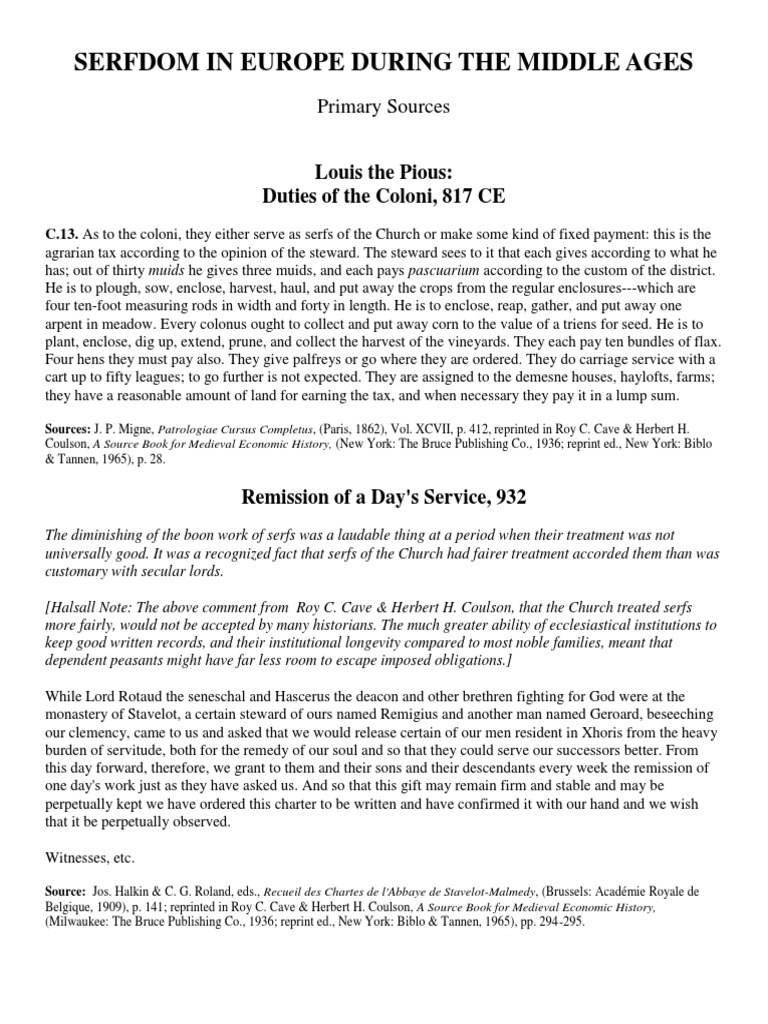 Serfdom | PDF | Serfdom | Slavery