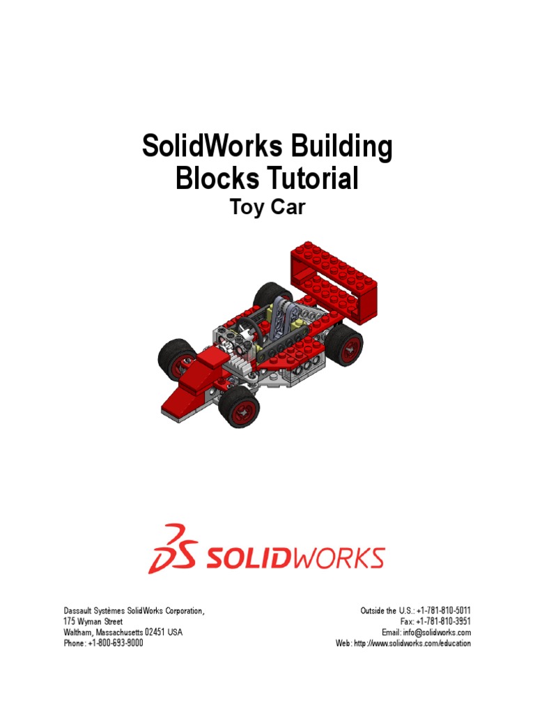 Solidworks Building Blocks Tutorial: Toy Car | PDF | Double Click ...
