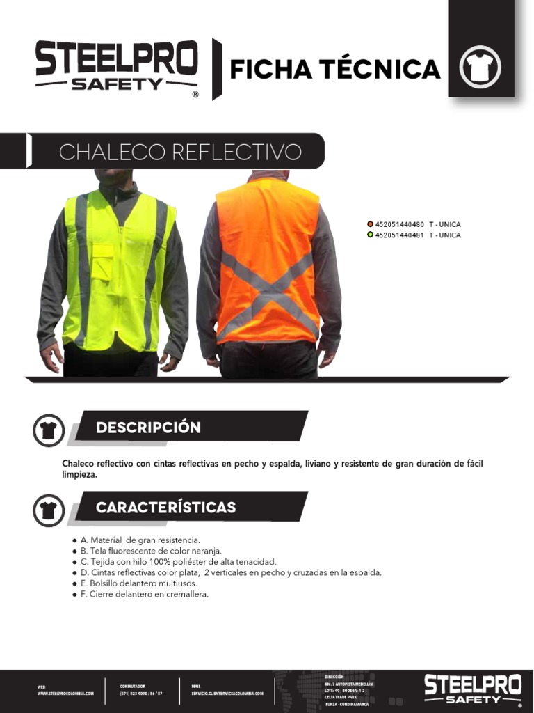 Ficha Técnica: chaleco reflectivo | Naturaleza