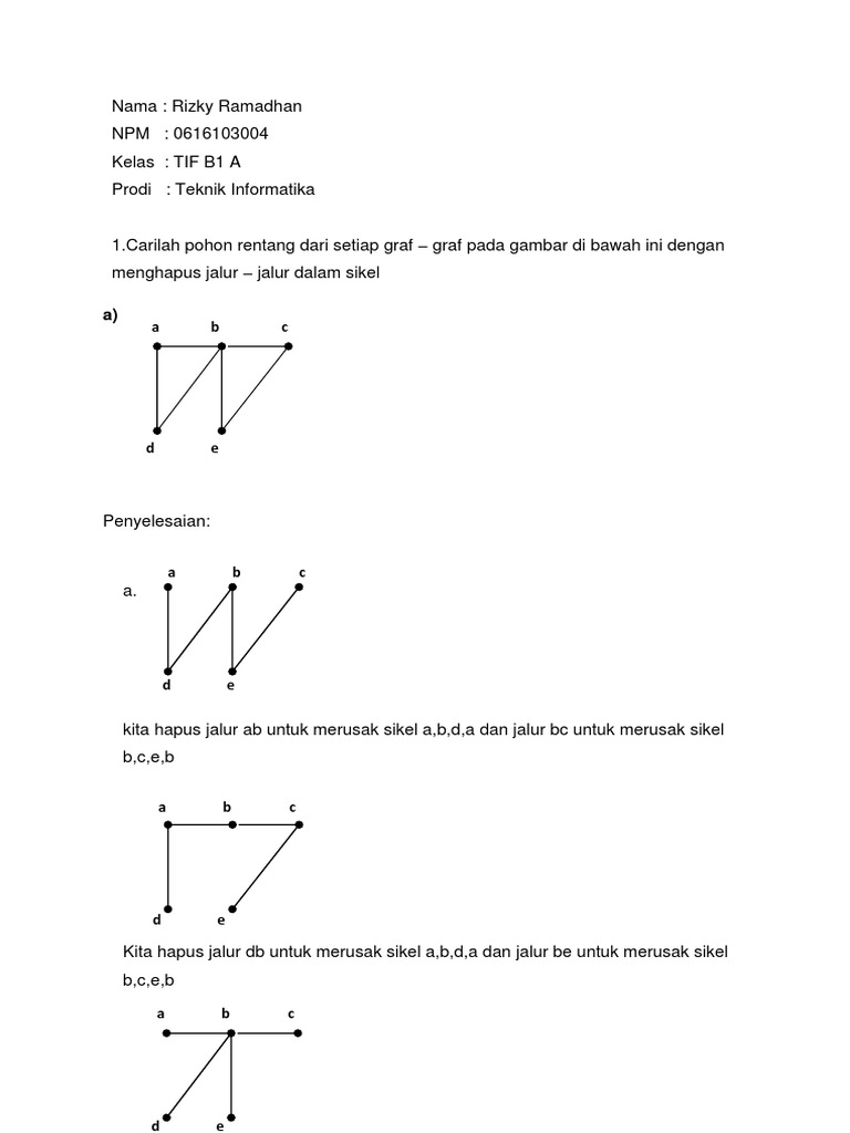 Membuat Soal Dan Jawaban Teori Graf | PDF