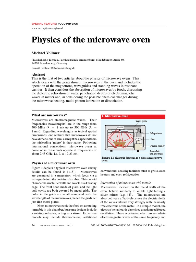 Physics of Microwave Oven | PDF | Microwave | Dielectric