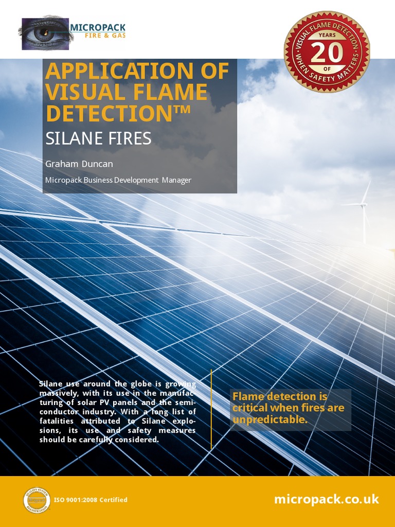 Visual Flame Detection Silane Fires | PDF | Field Of View | Solar Panel