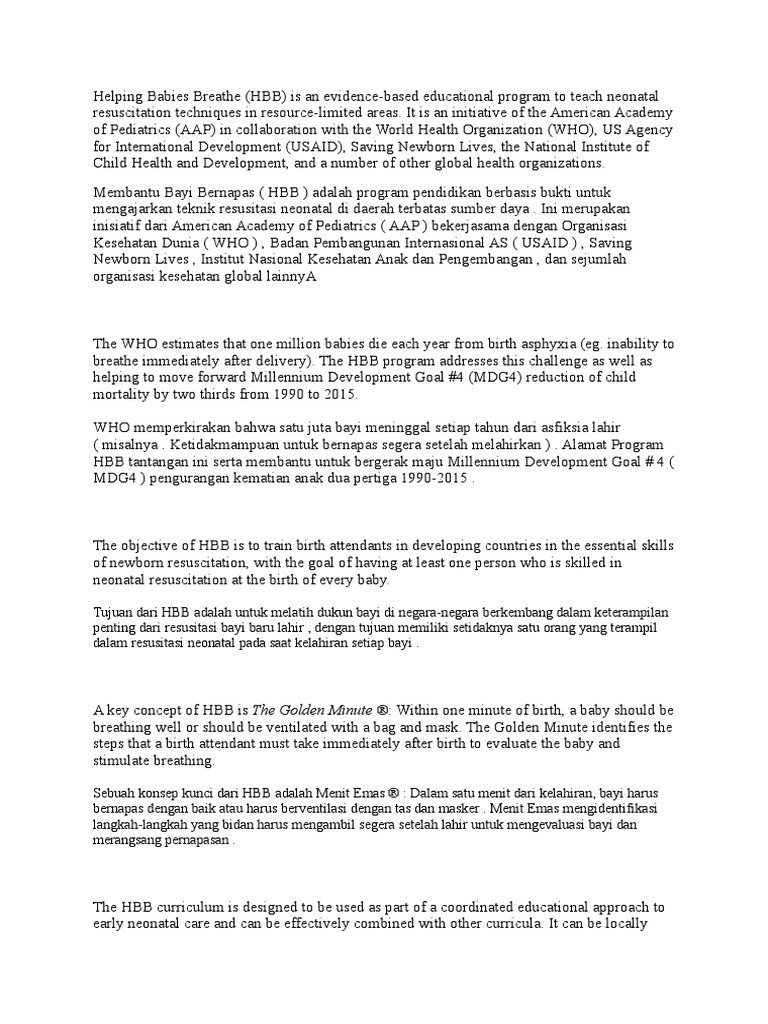 Helping Baby Breath | PDF | Bayi | Perawatan Kesehatan