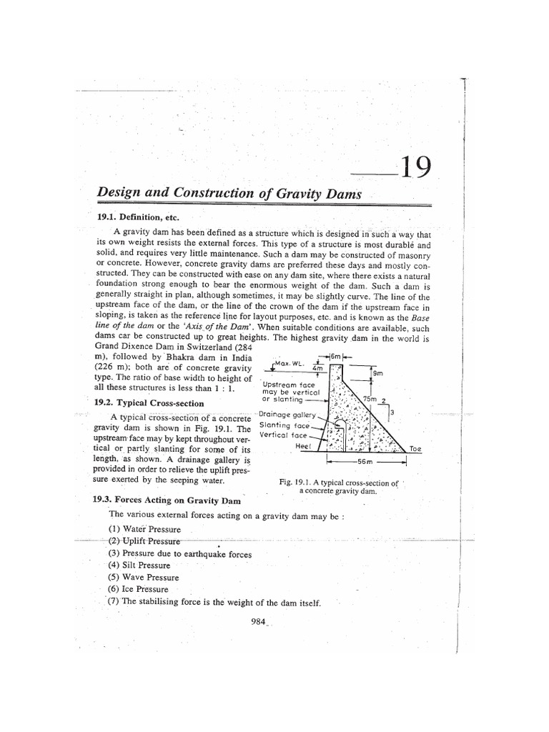Gravity Dam Analysis | PDF