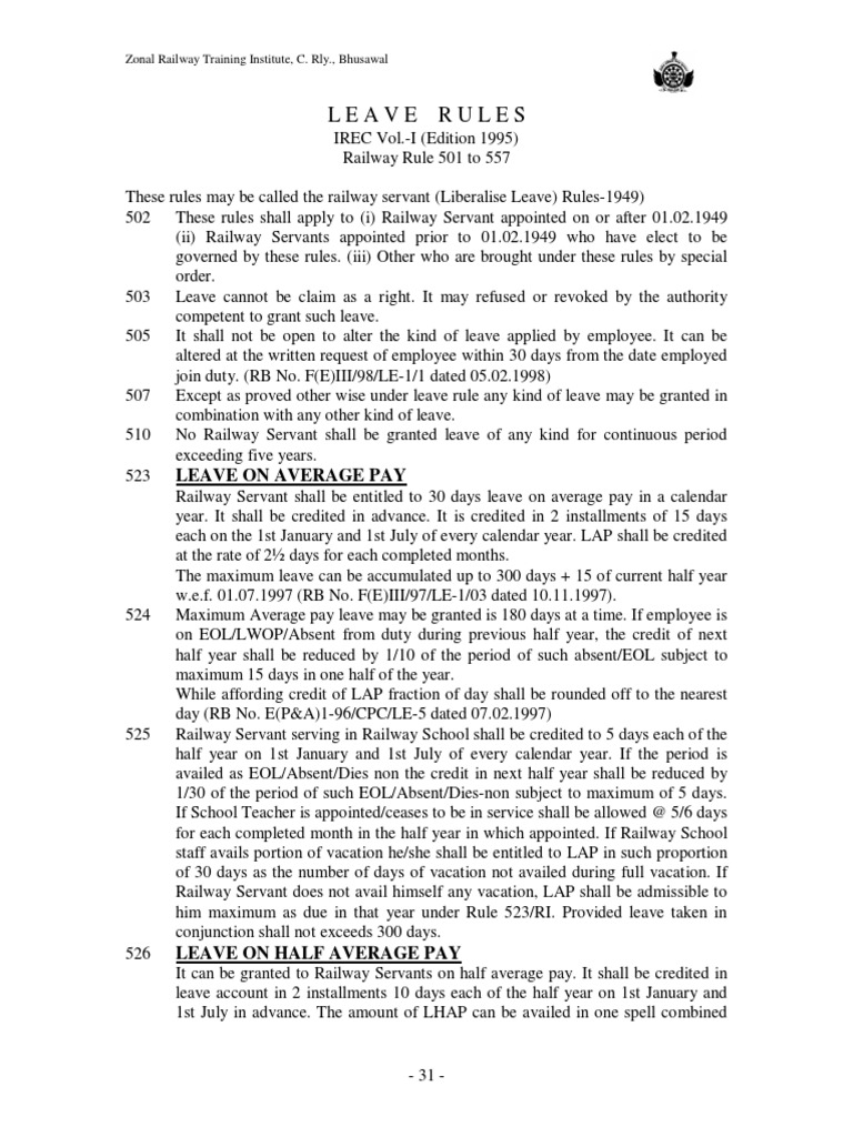 Leave Rules: Leave On Average Pay | PDF | Parental Leave | Pension