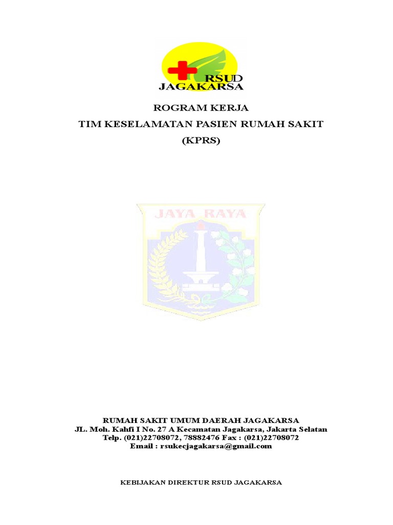 Program Kerja Tim Kprs Rsud Jagakarsa | PDF