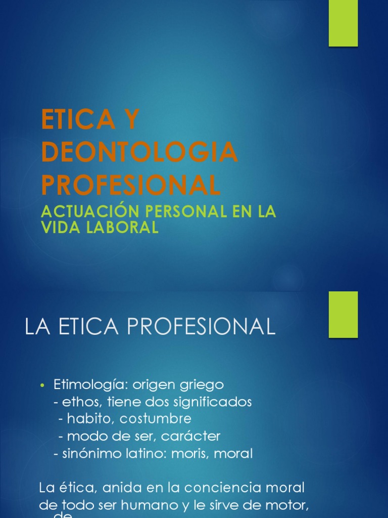 Ética y Deontologia Profesional | PDF | Ética profesional | Moralidad