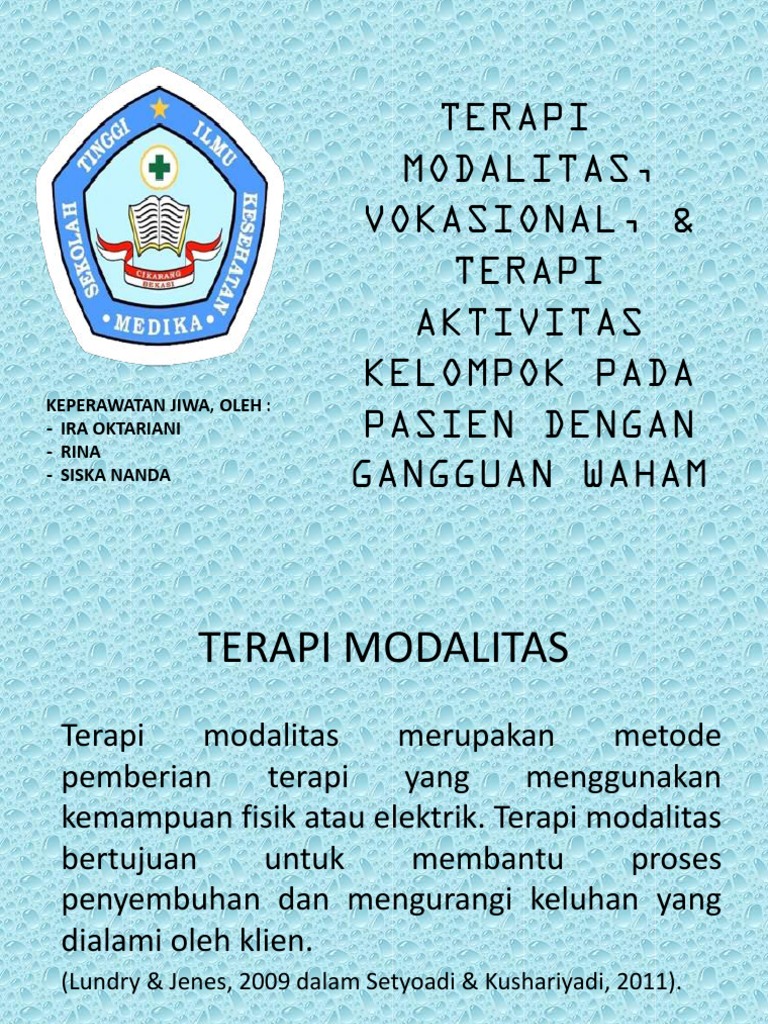 TERAPI MODALITAS, PPT | PDF