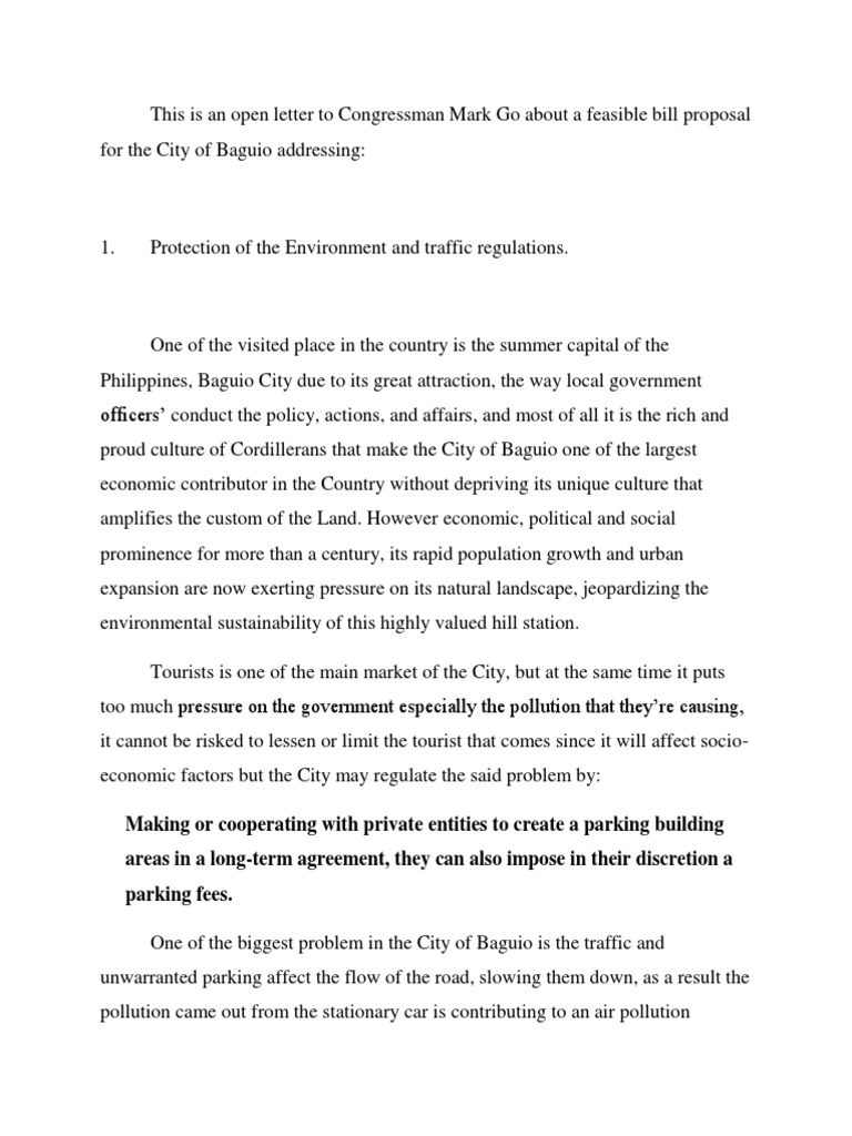 This Is An Open Letter To Congressman Mark Go About A Feasible Bill ...