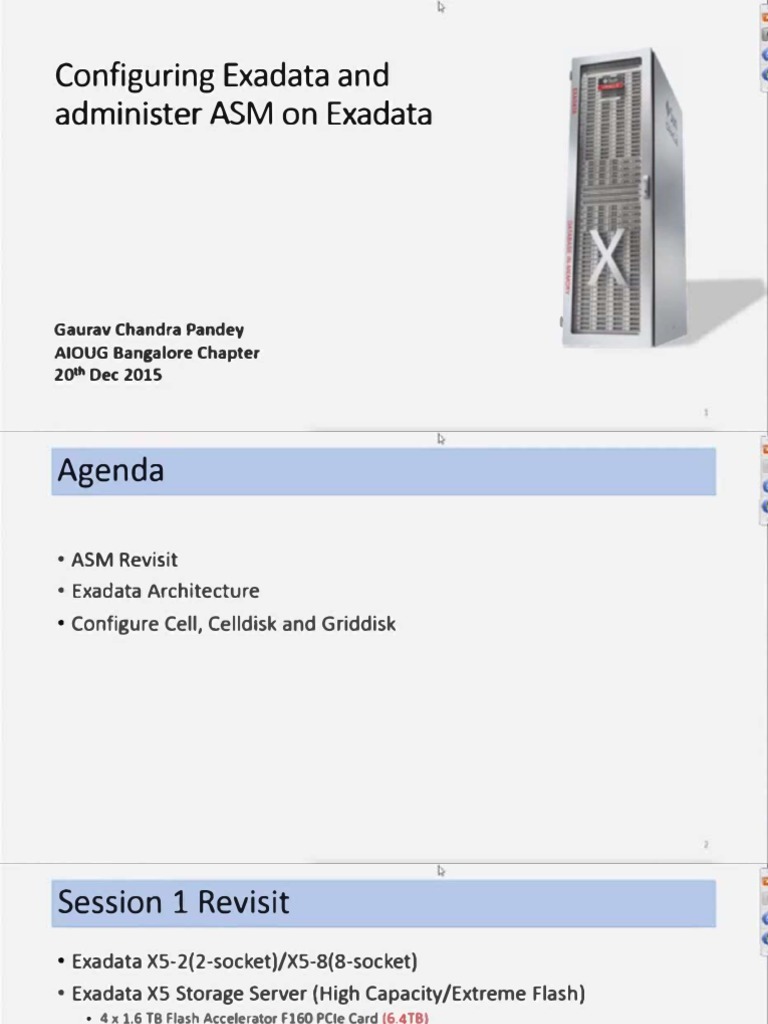 AIOUG - Exadata Part II Configuring and Administer ASM - 2016 | PDF ...