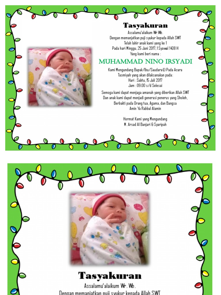 Undangan Tasmiyah | PDF