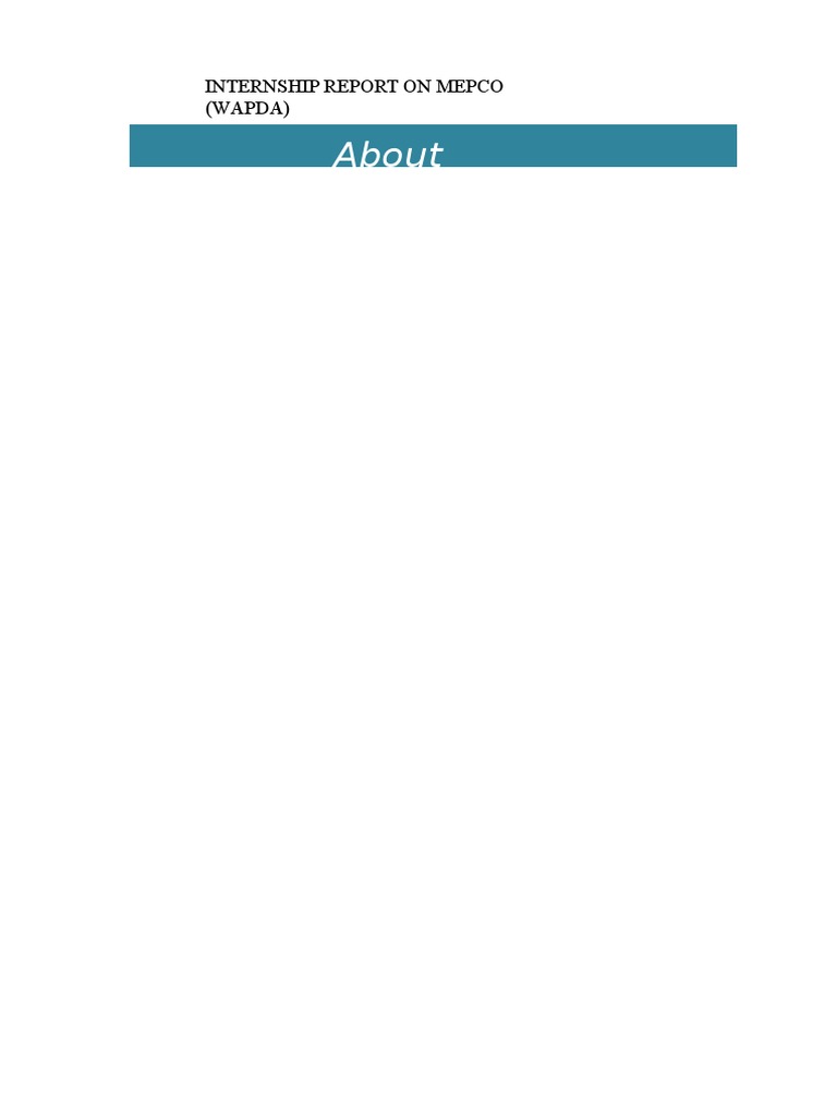 About Mepco: Internship Report On Mepco (Wapda) | PDF | Nuclear Power | Petroleum