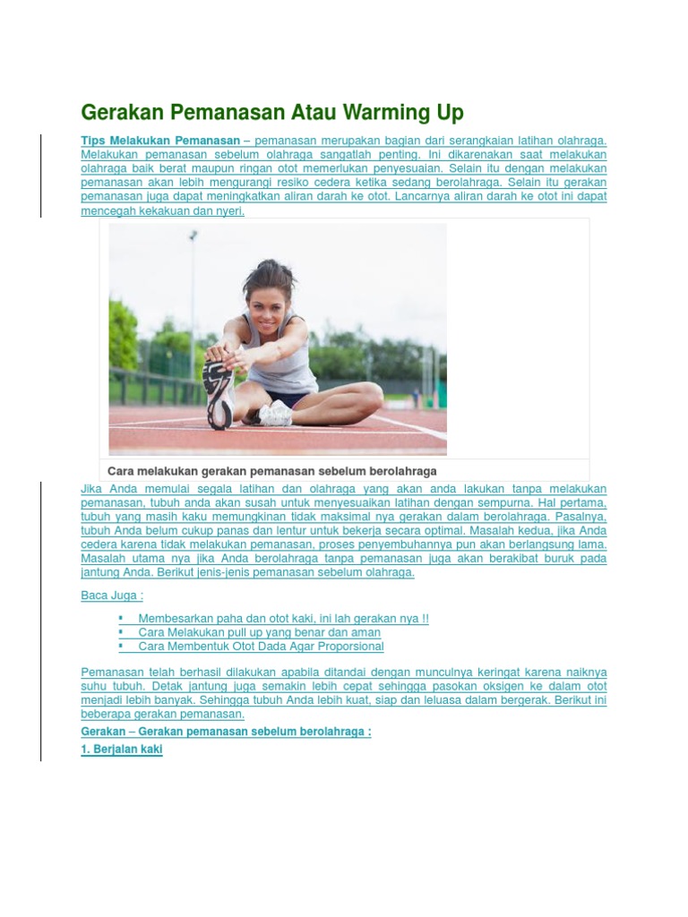 Gerakan Pemanasan Atau Warming Up | PDF | Pengembangan Diri