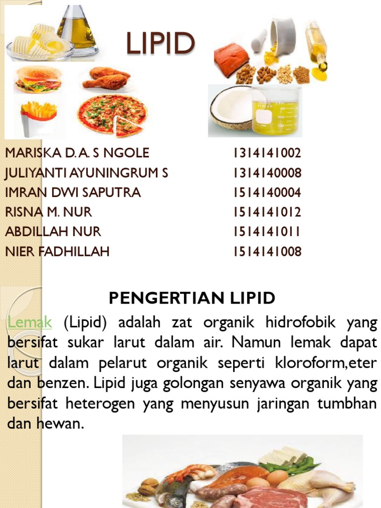 Pembagian dan Jenis Lipid | PDF | Memasak, Makanan, & Anggur ...