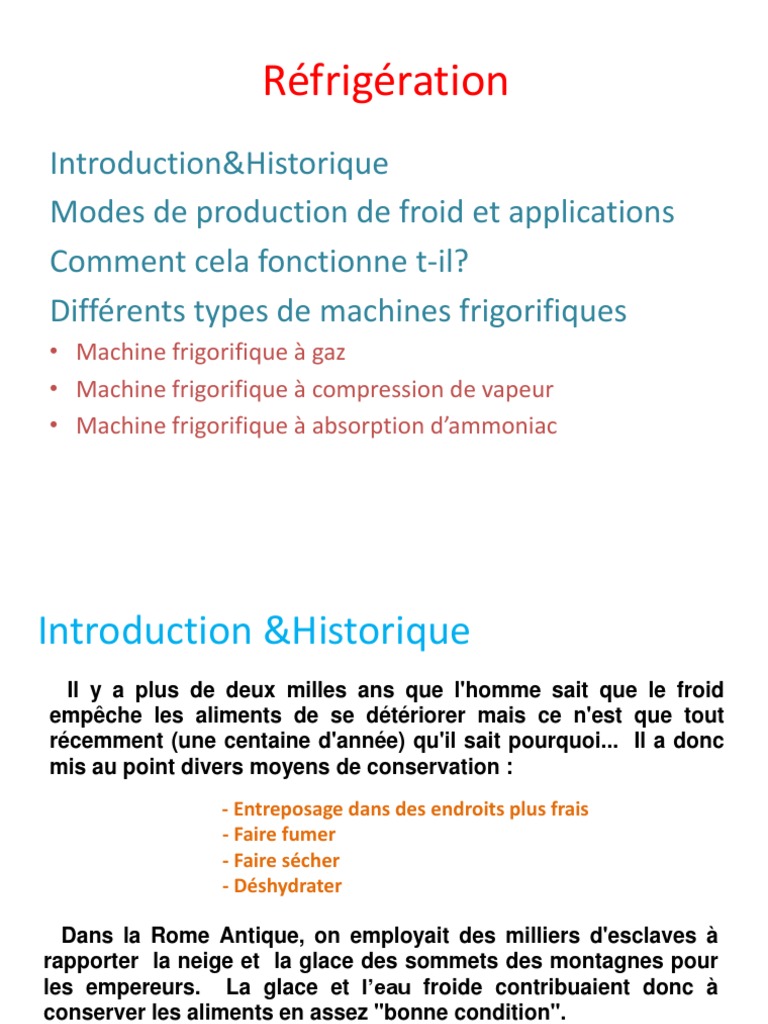 Guide complet sur la réfrigération | PDF | Réfrigération | Réfrigérateur