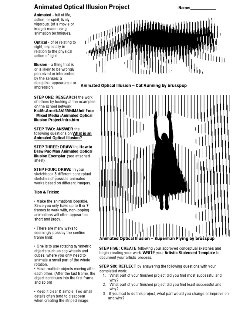 Animated Optical Illusion Project | PDF | Creativity | Works Of Art