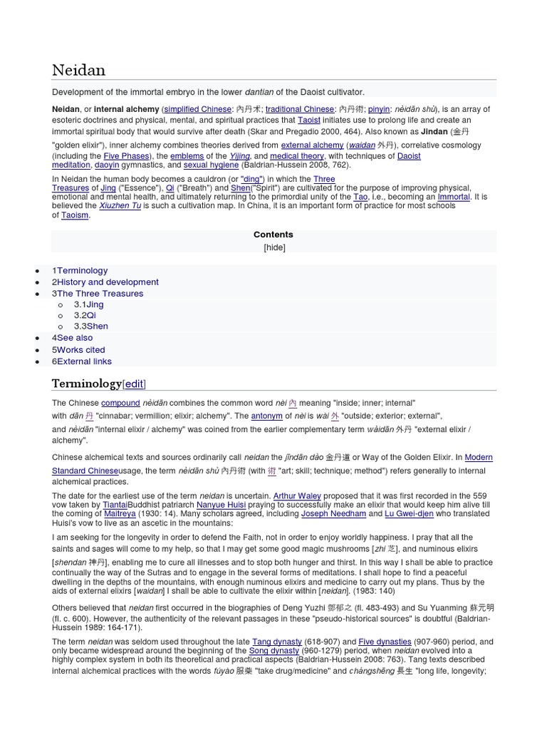 Neidan | PDF | Neidan | Asian Traditional Medicine