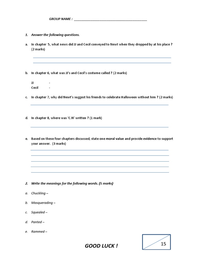 Chapter Summaries and Vocabulary Quiz | PDF