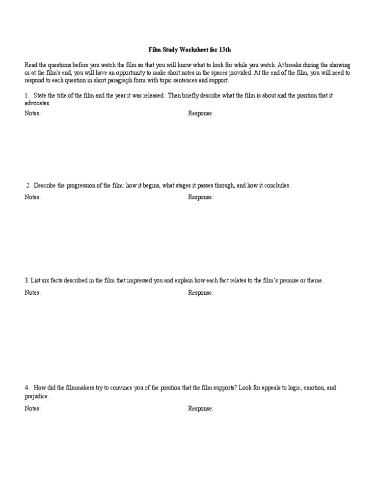 Worksheet For 13th | PDF