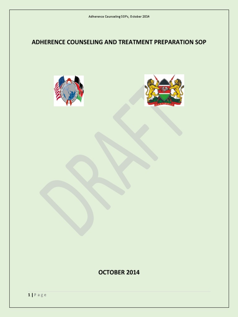 Adherence Counseling and Treatment Preparation Sop | PDF | Management ...