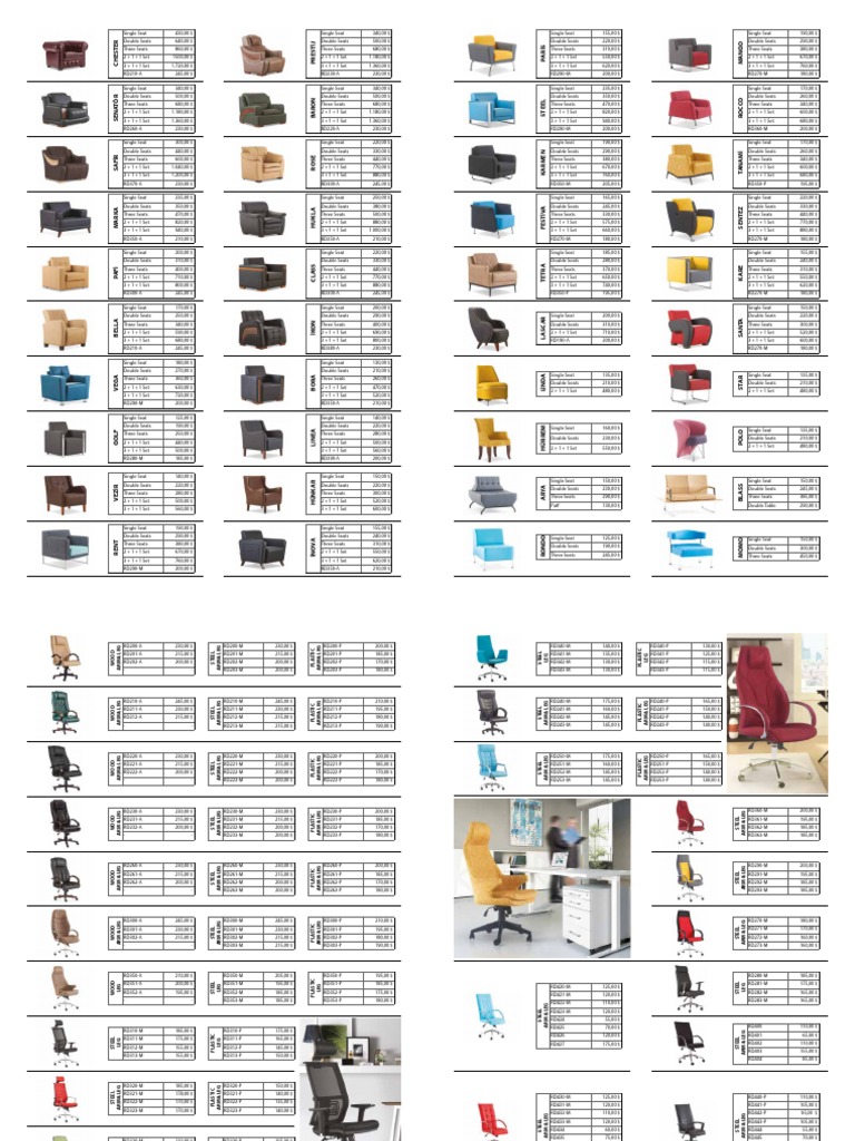 Affordable Seating Options and Prices | PDF | Furniture | Interior Design