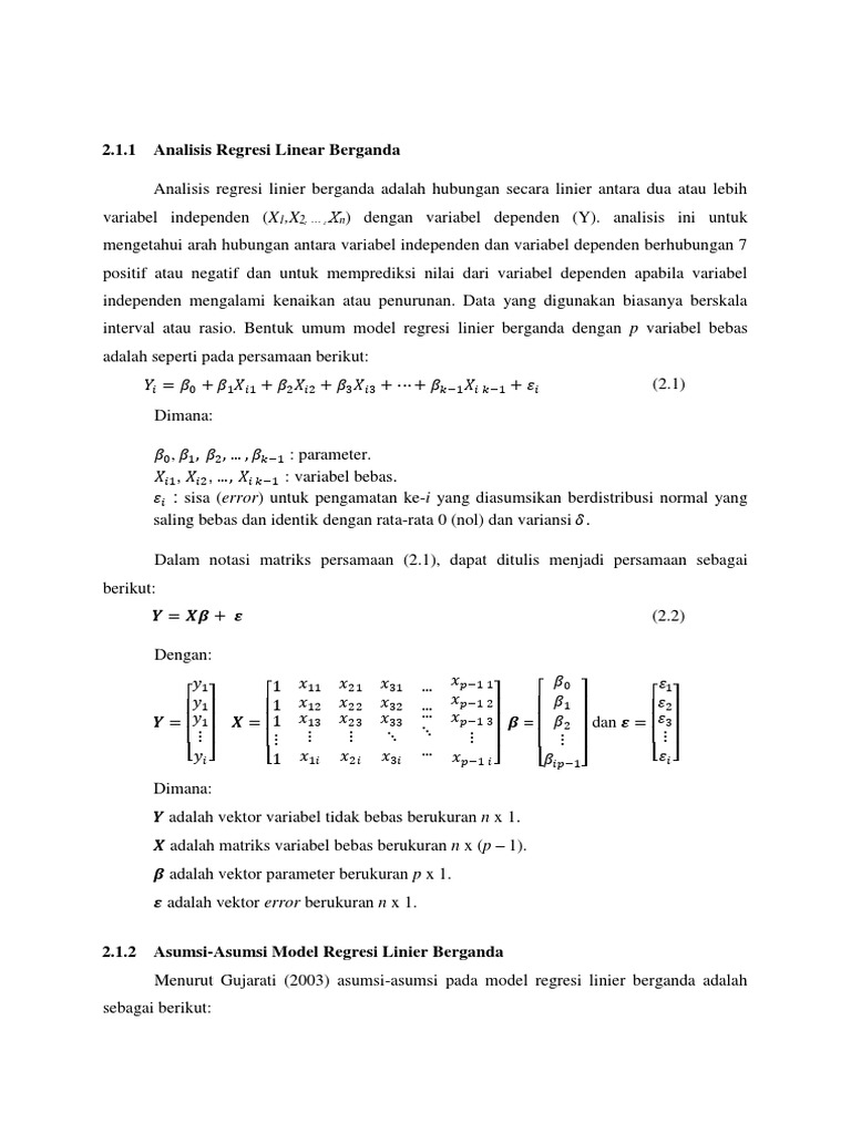 Analisis Regresi Linear Berganda | PDF