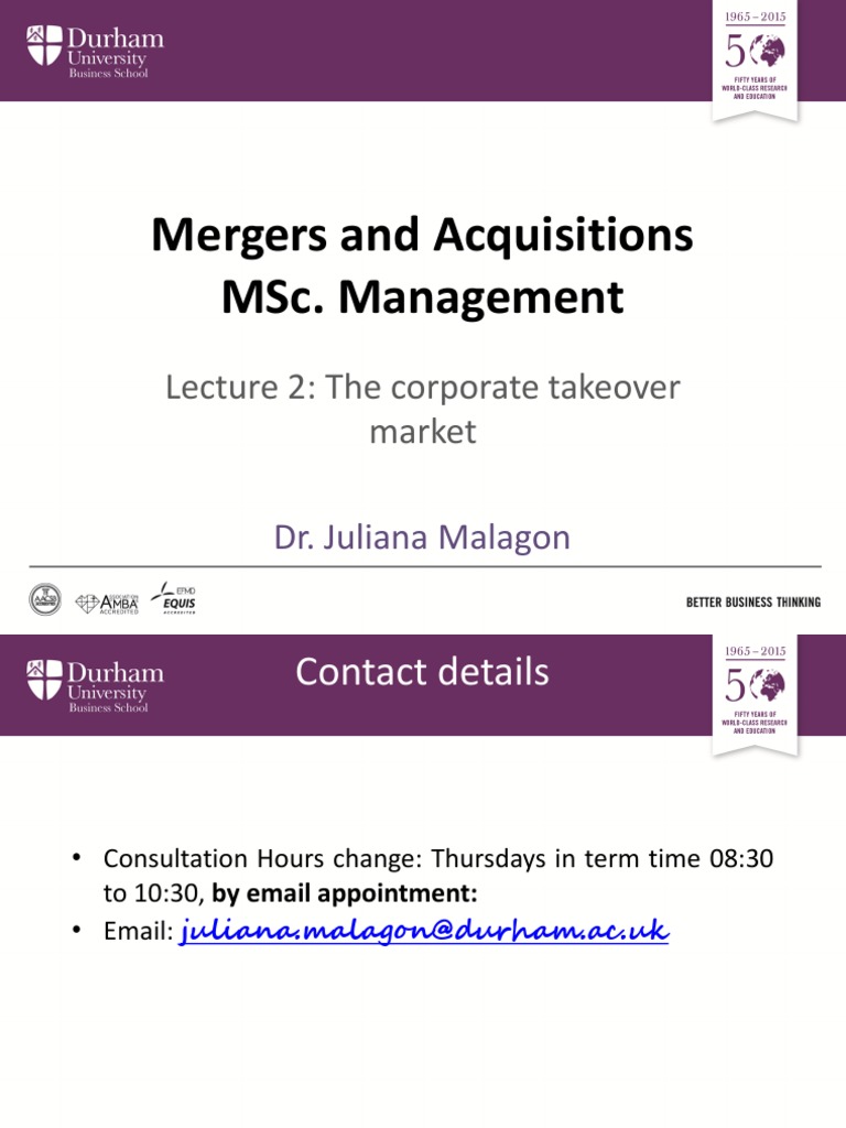 Corporate Takeover Strategies Explained | PDF | Takeover | Mergers And ...