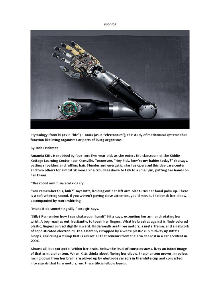 Bionics - National Geographic | PDF | Retina | Prosthesis