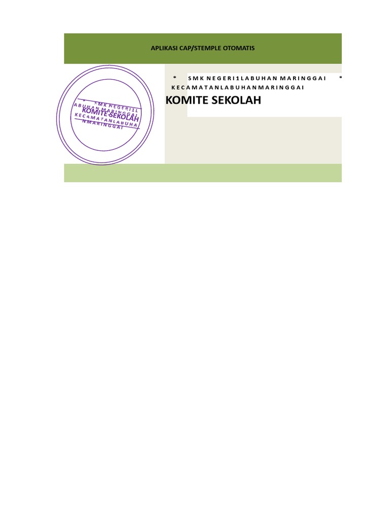 Cap-Stempel Komite SMK | PDF