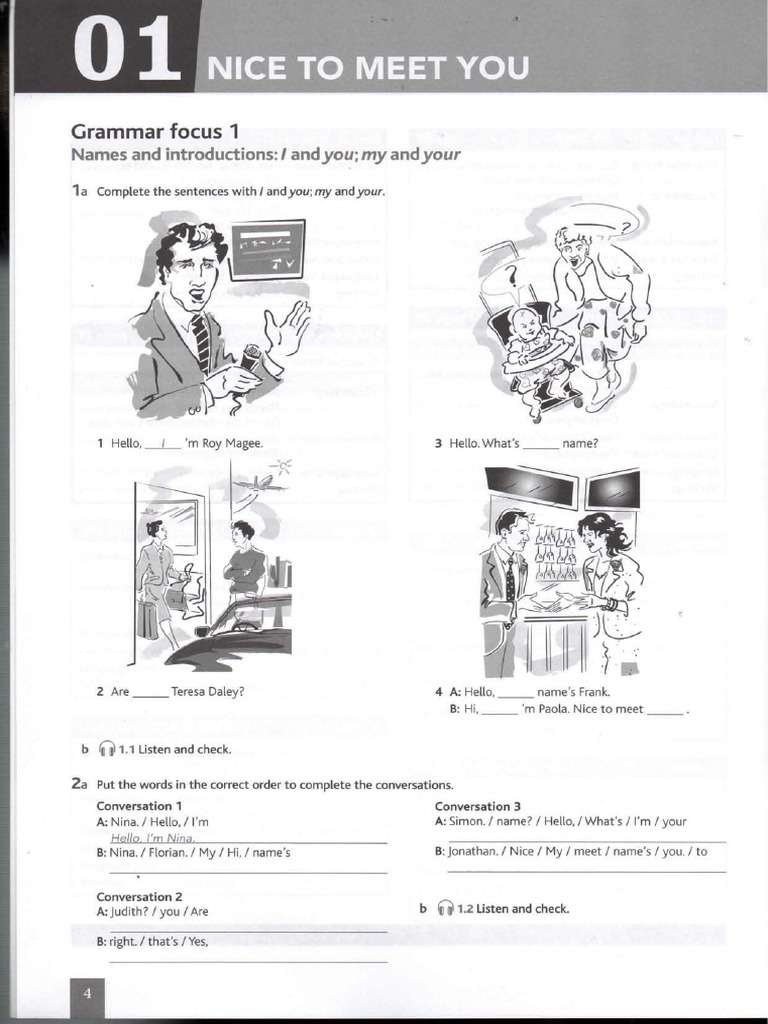 Cutting Edge Starter WB - Lesson 1 | PDF