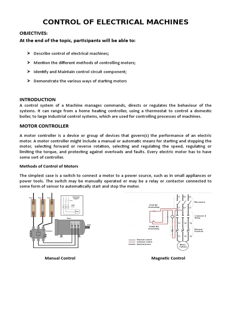 Control of Electrical Machines | Download Free PDF | Relay | Switch