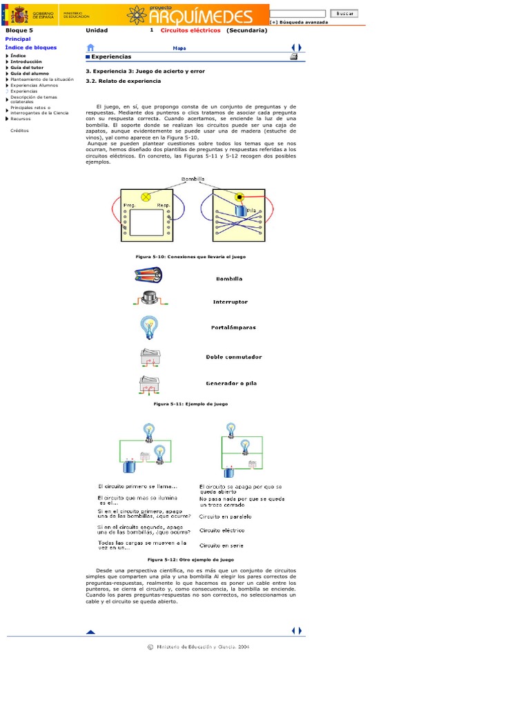 Conexion Electrica Juego Acierto Error | PDF