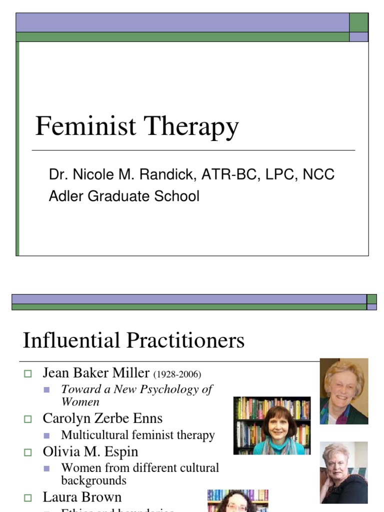 Feminist Therapy | PDF | Psychotherapy | Feminism
