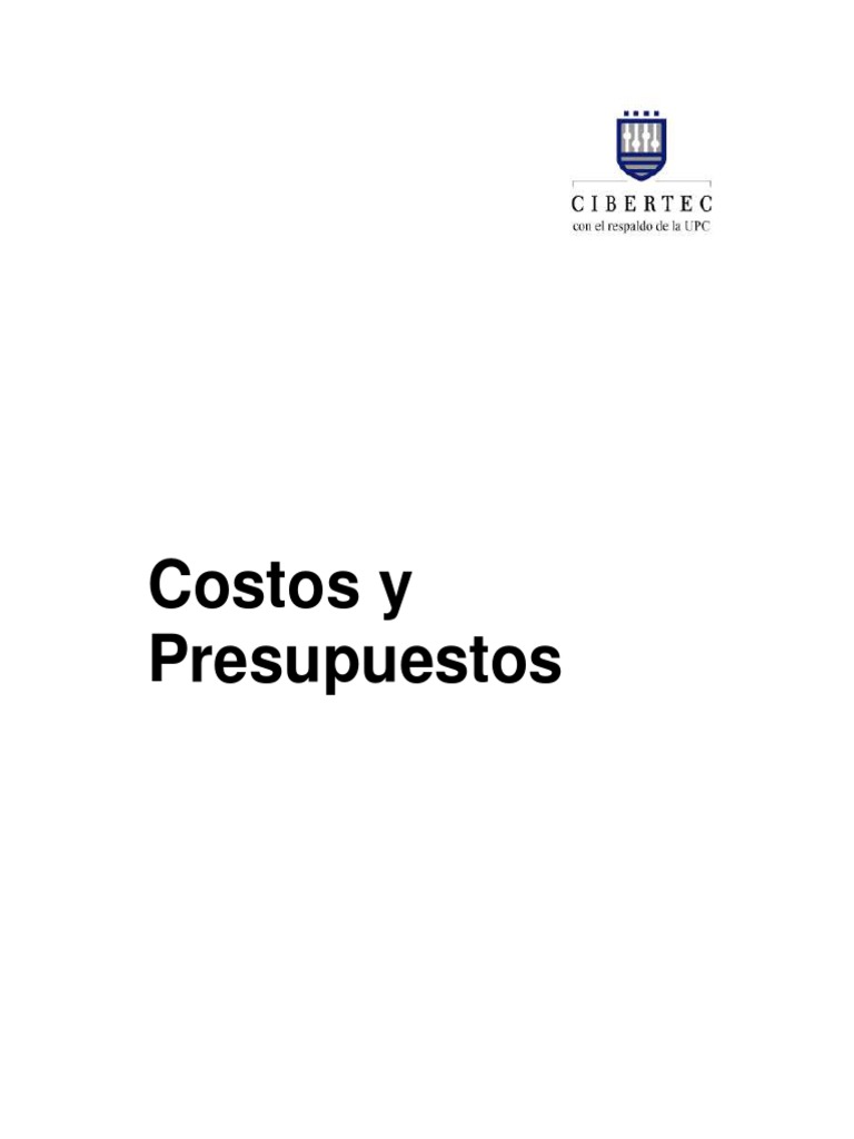 Costos y Presupuestos | Descargar gratis PDF | Costo | Contabilidad