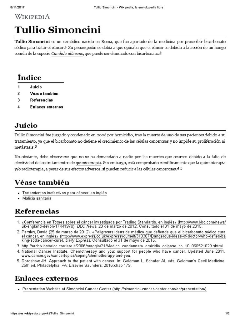 Tullio Simoncini - Wikipedia, La Enciclopedia Libre | PDF | Wikipedia ...